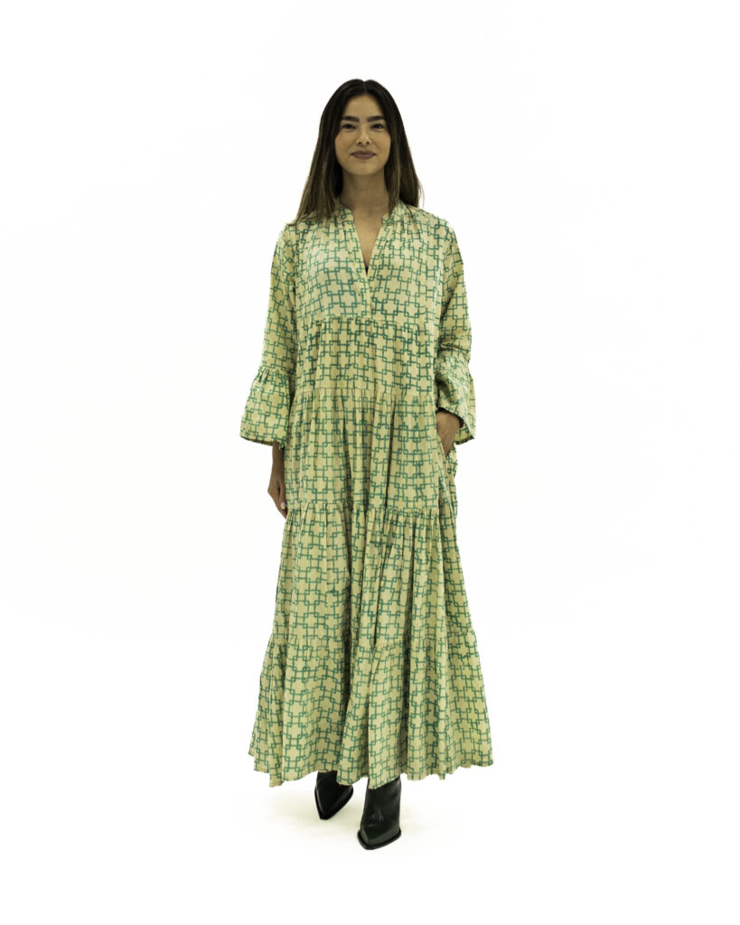Bombay Long Dress Green – Holimoli